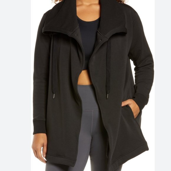 Zella | Jackets & Coats | Zella Black Amazing Cozy Wrap Jacket | Poshmark
